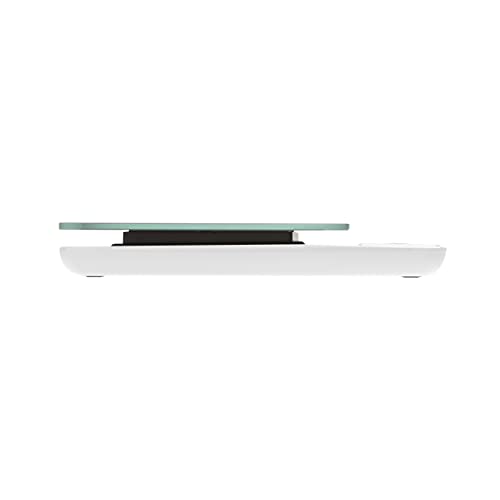 Taylor Glass Top Food Scale with Touch Control Buttons, 11 lb Capacity, Silver