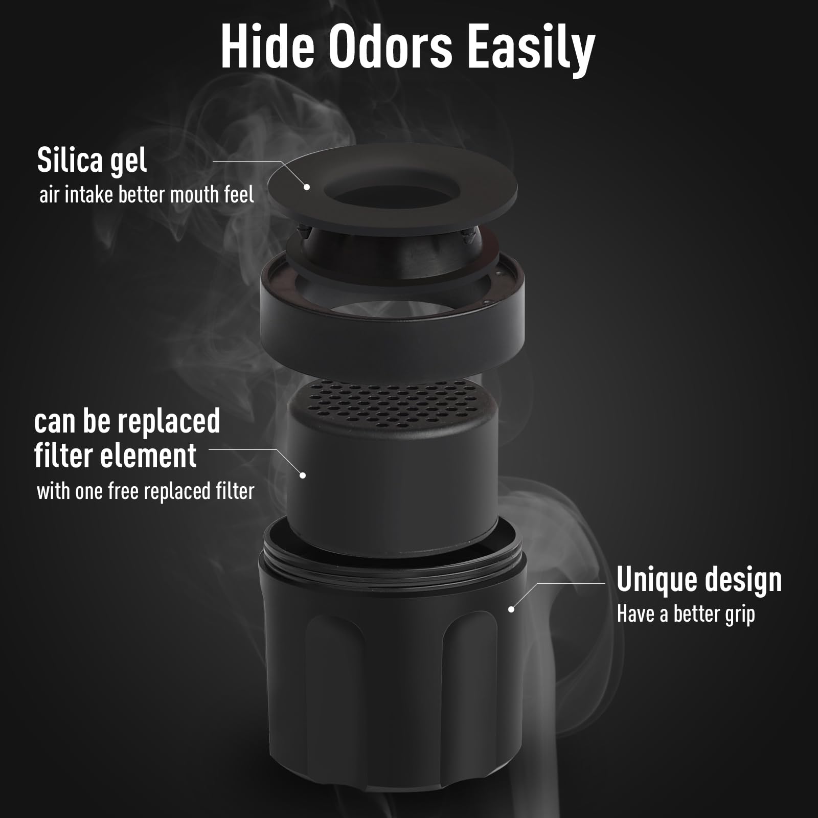 TOCOMIDER Personal Smoke Filter - gift for buddy -Replaceable Filters attch a replacement filter - suit for travel and car