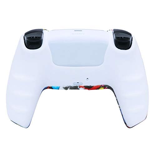 RALAN Silicone Rubber Cover Skin case Anti-Slip Water Transfer Customize for PS5 Controller + Extra Thumb Grips x 10.