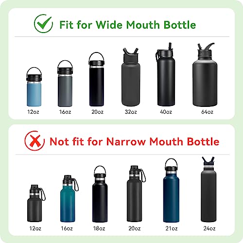 Prurex Straw lid for Hydro Flask 12-64 oz Wide Mouth,Replacement Lid with Straw for Hydroflask/Thermoflas/Iron Flask/Takeya/Simple modern 2.28"Wide Mouth Bottles(1 pack)