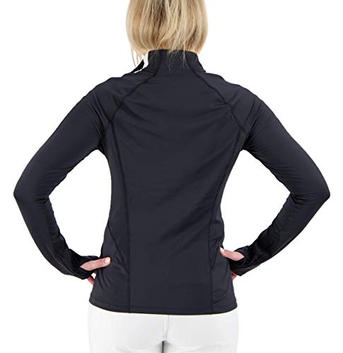 Obermeyer Womens Discover 1/4 Zip Top, Black, Large