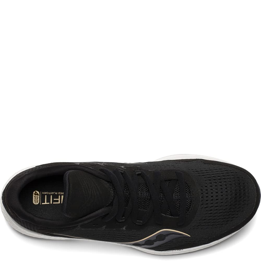 Saucony Women's Freedom 4 Running Shoe, Black/Sunset, 9