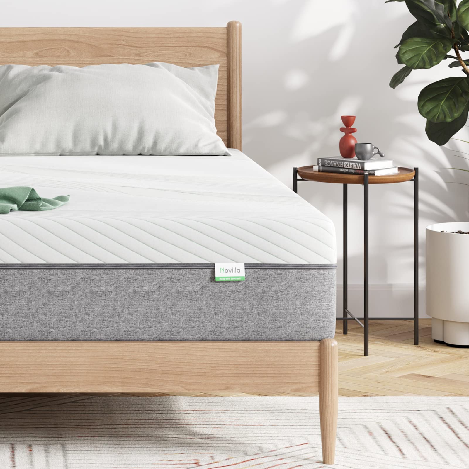Novilla Twin Mattress, 12-Inch Gel Memory Foam Mattress for Good Sleep, Pressure Relieving, Matrress-in-a-Box, CertiPUR-US Certified,Medium Plush