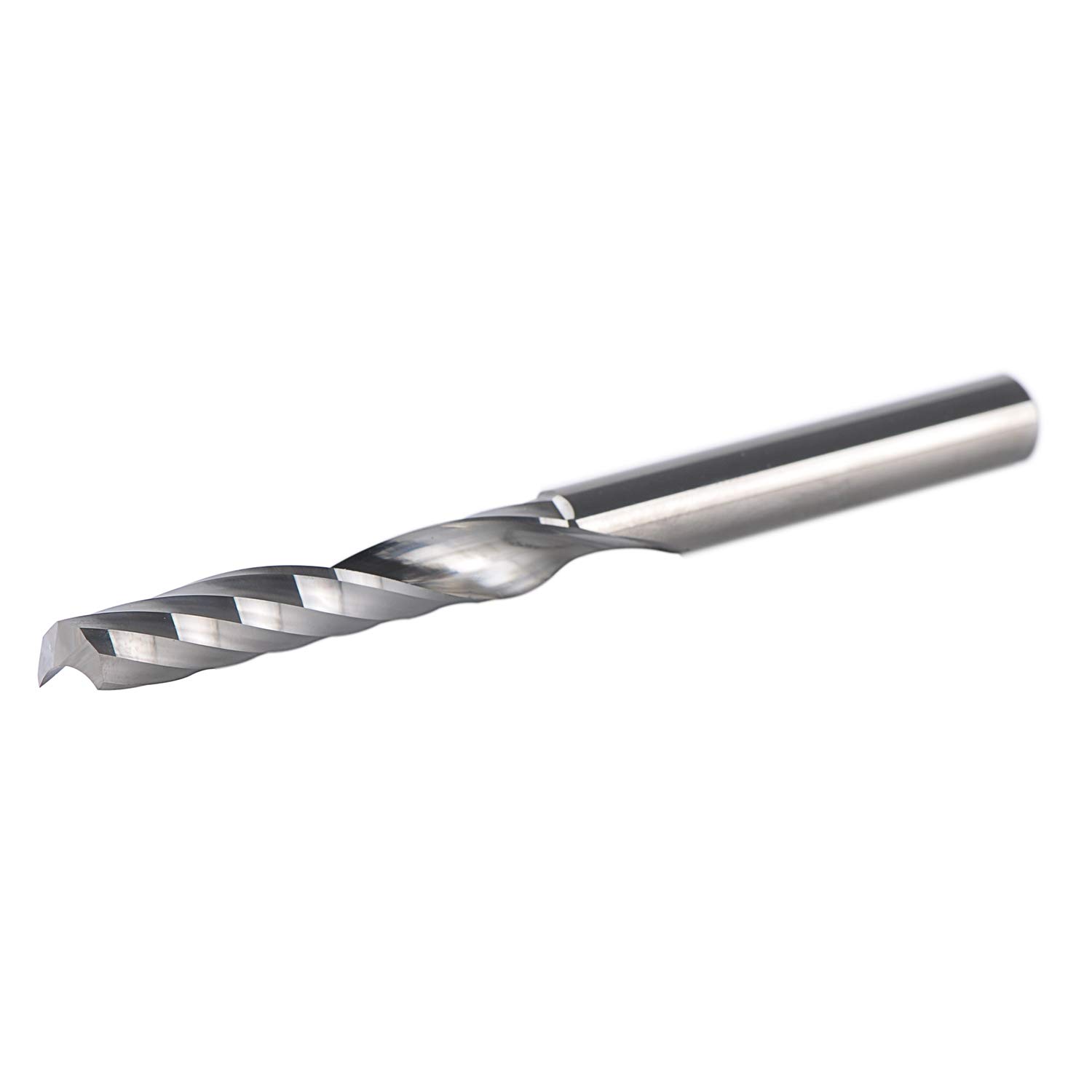 SpeTool Extra Long O Flute Spiral End Mill Carbide Router Bits 1-1/2 inch Cutting Length Single Flute Upcut for Acrylic PVC MDF Aluminum Cutter