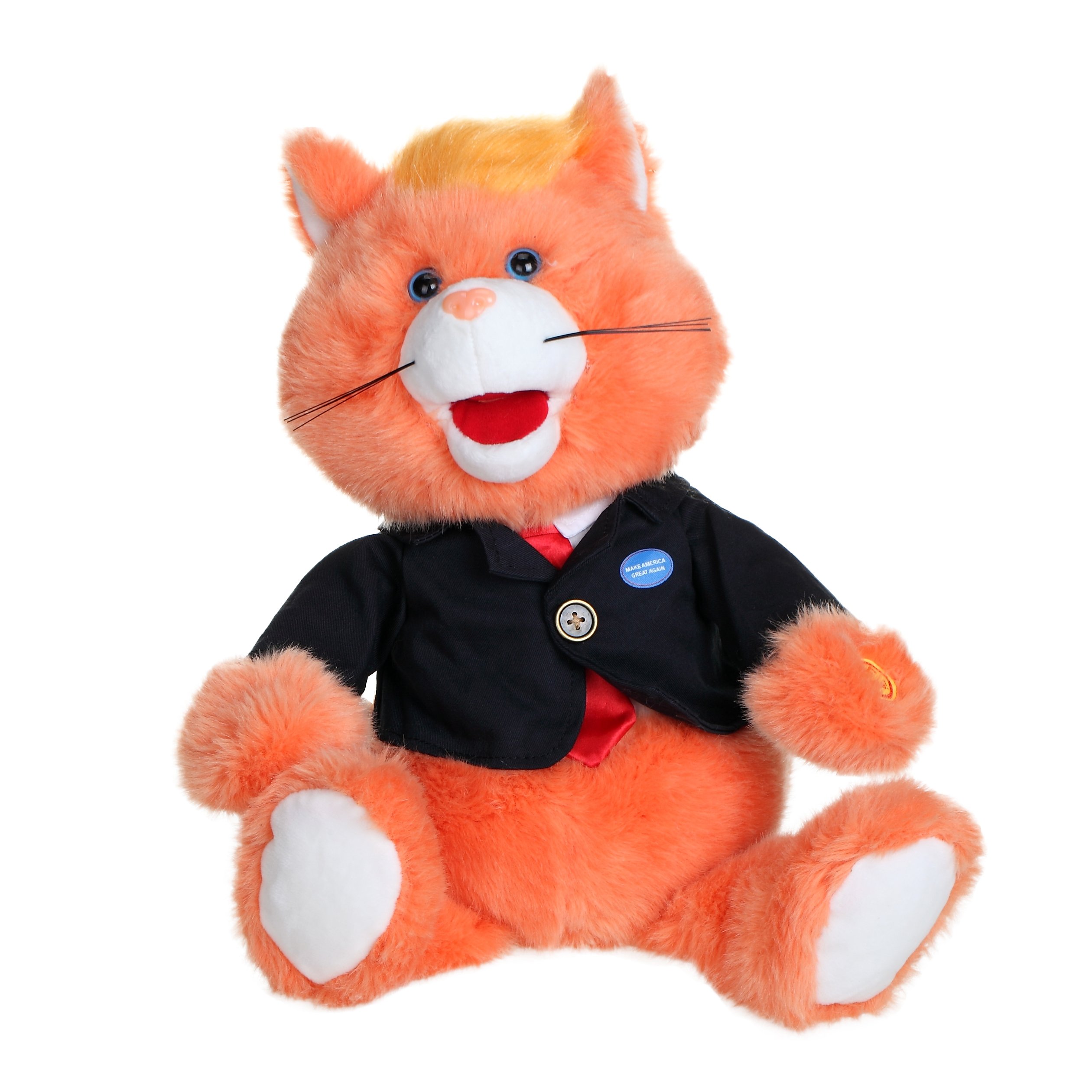 NIKA INTERNATIONAL Donald Cat Like A President Trump Parody Plush, Orange
