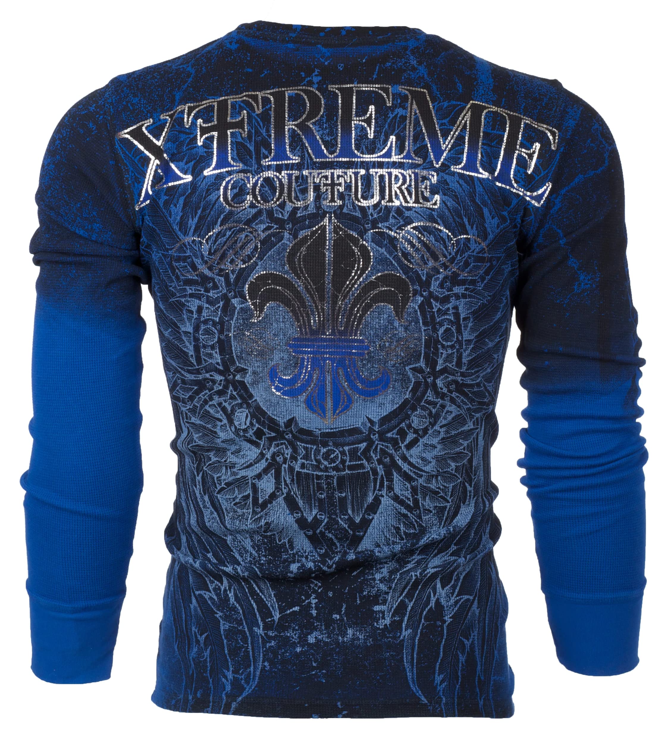 Xtreme Couture by Affliction Men's Thermal Shirt Honorable Blue 2XL