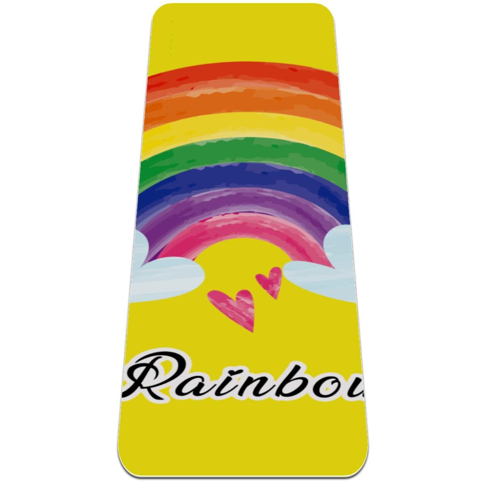 Yoga Mat, Yoga Mats for Home Workout, Workout Mat, Exercise Mats, Pilates Mat, Rainbow