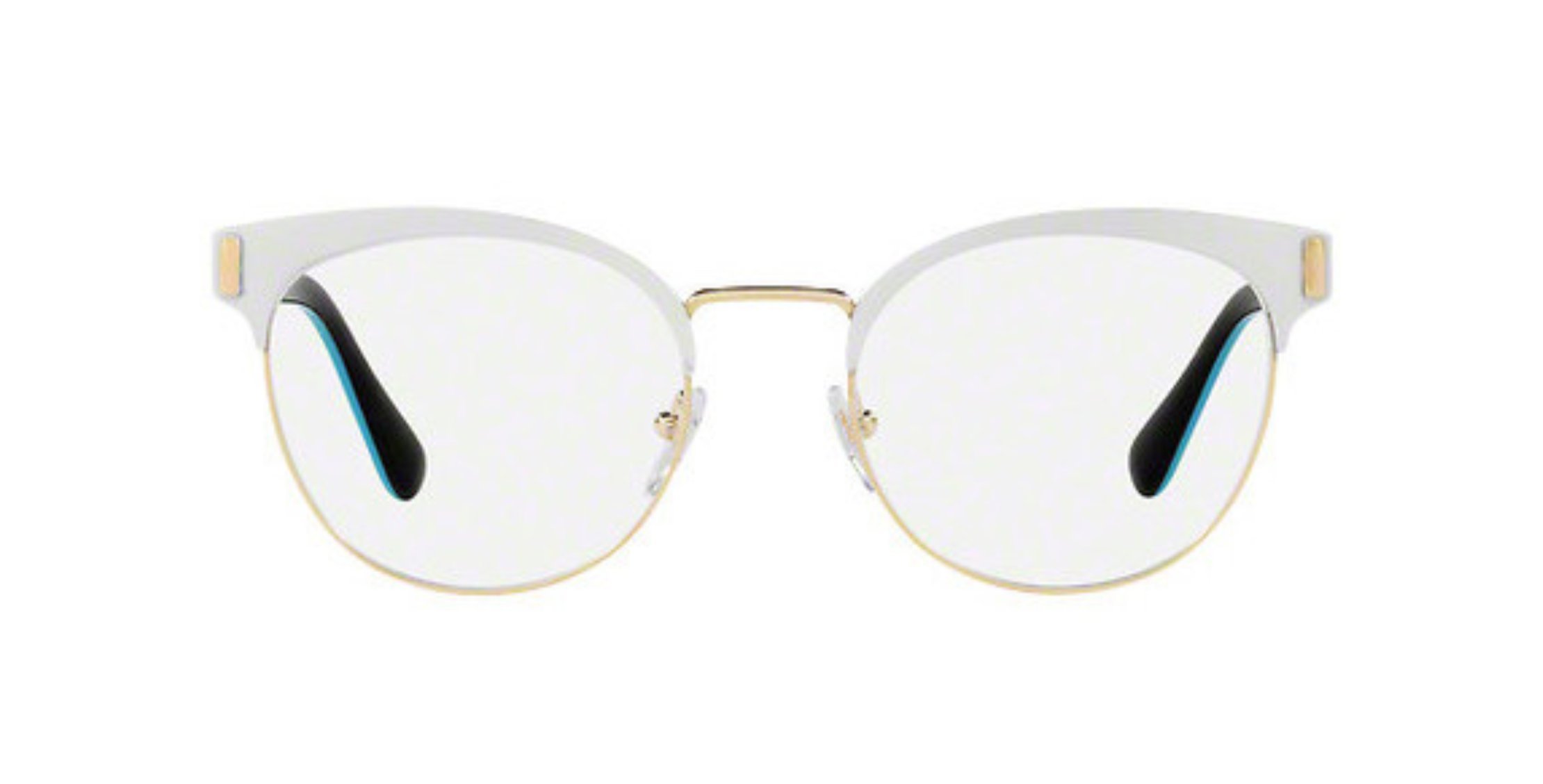 Prada PR63TV Eyeglass Frames VIC1O1-50 - Matte White/pale Gold PR63TV-VIC1O1-50