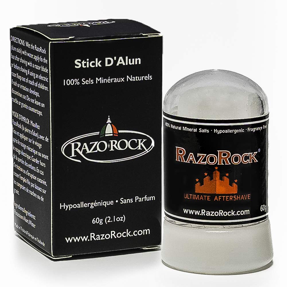 RazoRock XXX Italian Shaving Soap Bundle with Alum After Shave Stick (60 grams) For Men I Artisan Made, Natural Healing and Toning (2 Items)