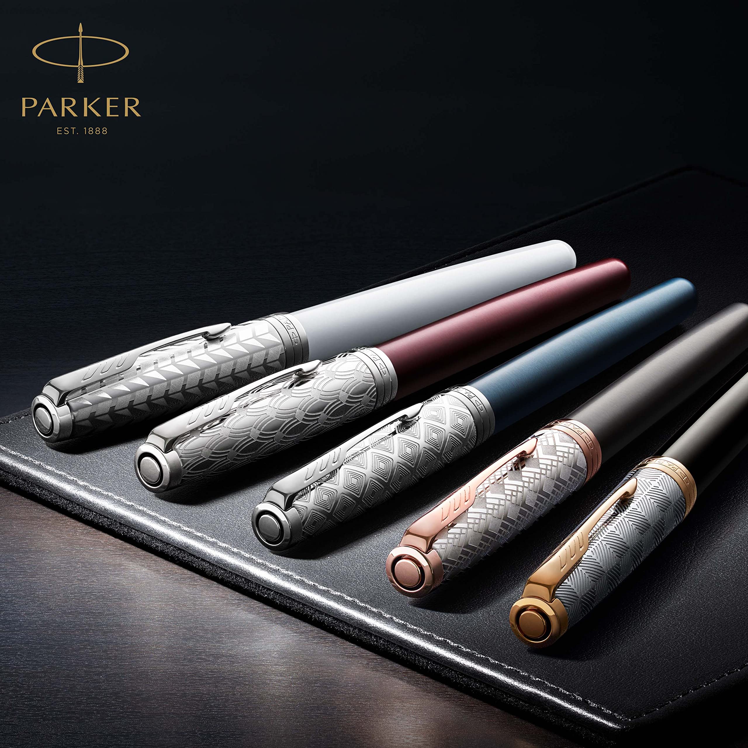 PARKER Sonnet Fountain Pen, Stainless Steel with Gold Trim, Fine Nib (1931504)