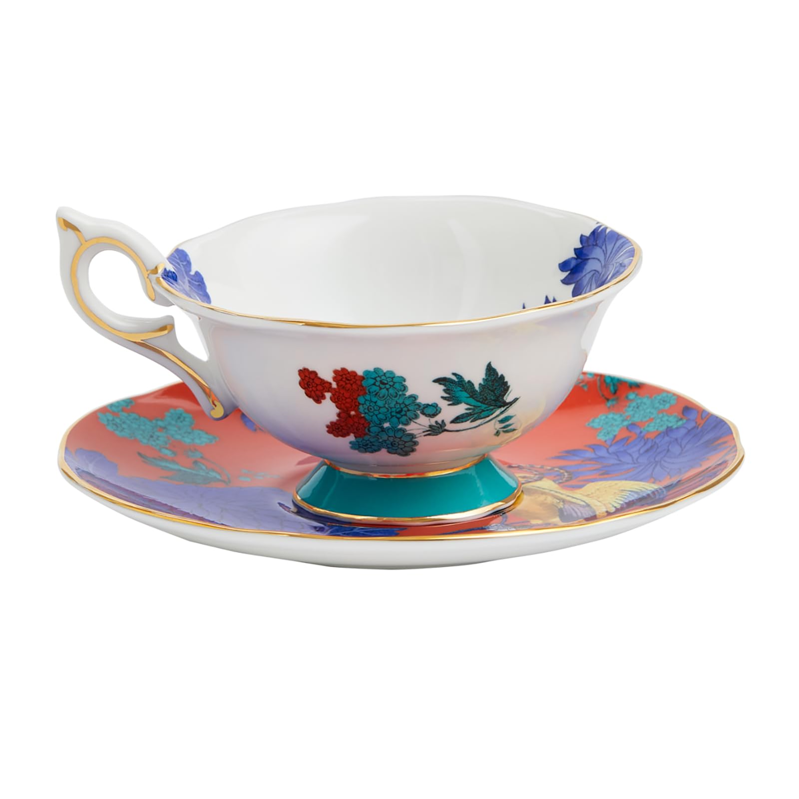 Wedgwood Wonderlust Golden Parrot Teacup & Saucer