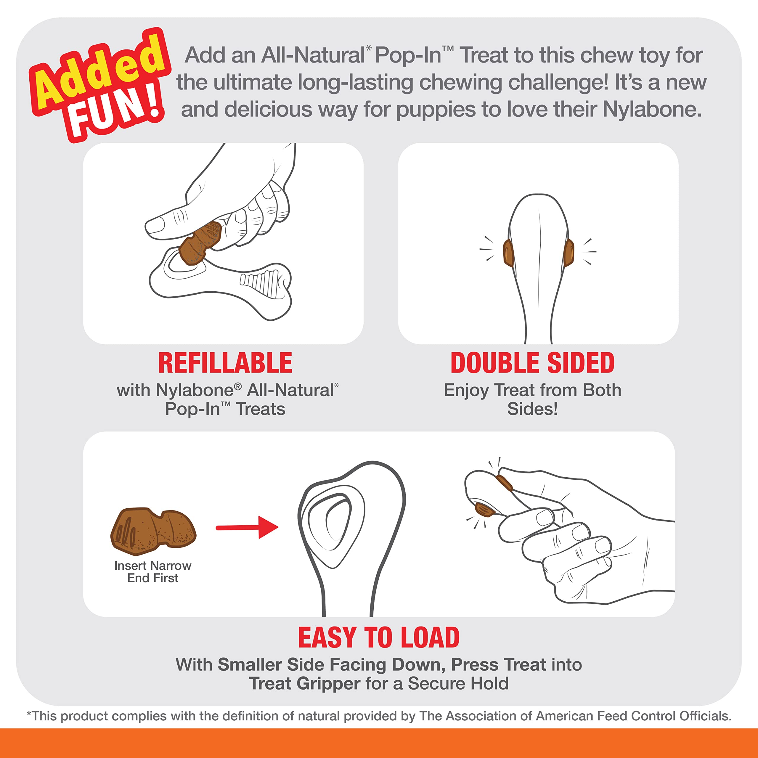 Nylabone Chew & Treat Toy for Dogs - Interactive Dog Enrichment Chew & Treat Toys