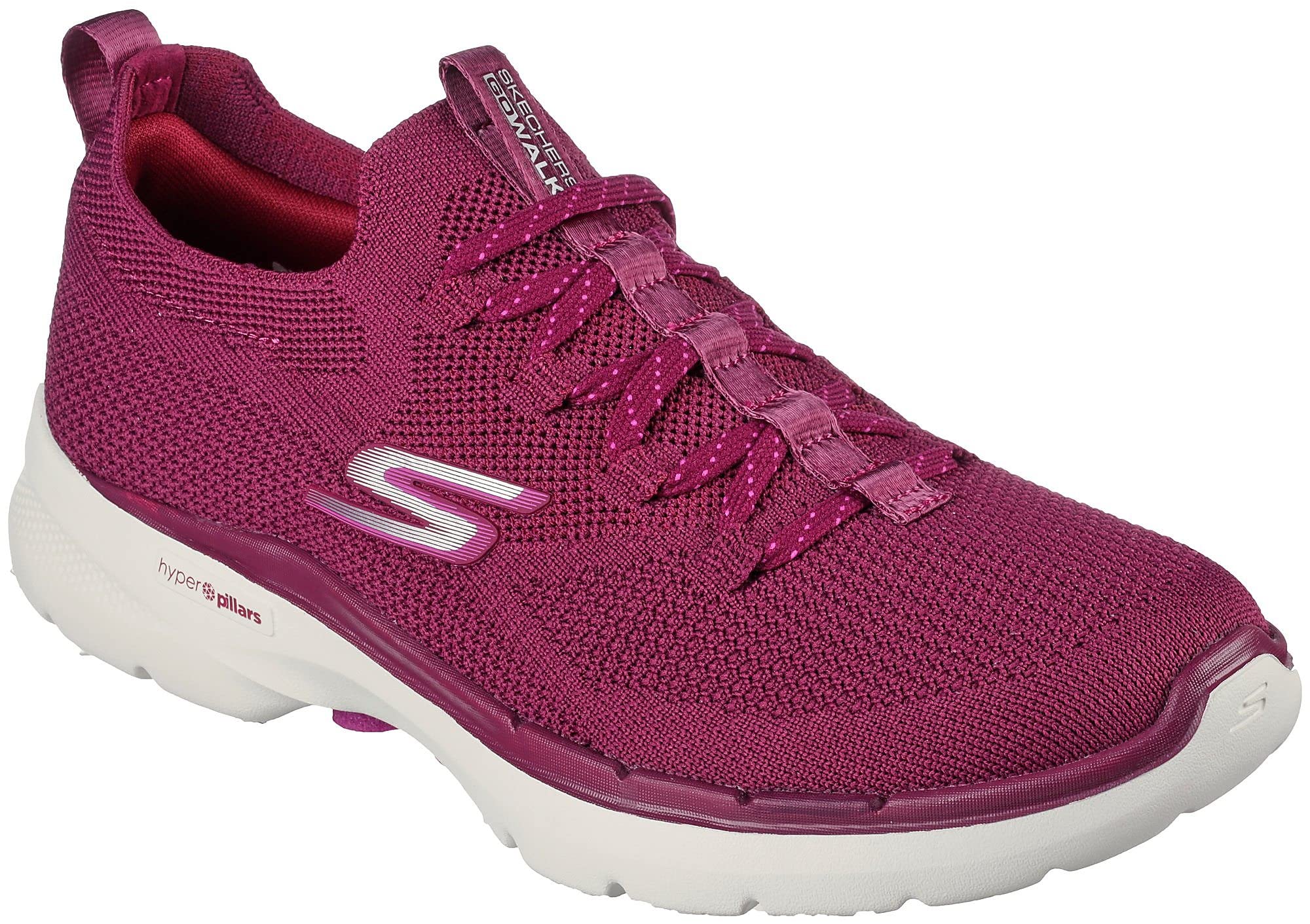 Skechers Womens GO Walk 6 Radiant Summer Athletic Shoes 6 Raspberry