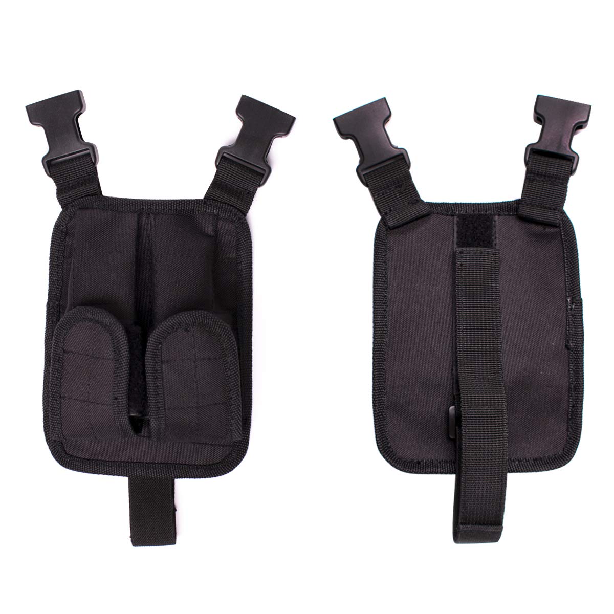 POYOLEE Shoulder Holster for Pistols, Adjustable Vertical Gun Holster with Double Magazine Pouch, Universal Concealed Carry Holster Fits Compact to Large Handguns Black
