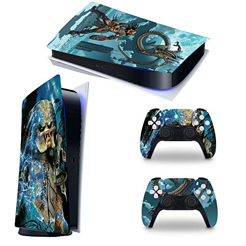 Space War PS5 Digital Edition Whole Body Vinyl Skin Sticker Decal Cover for Playstation 5 Digital Edition System Console and Controllers