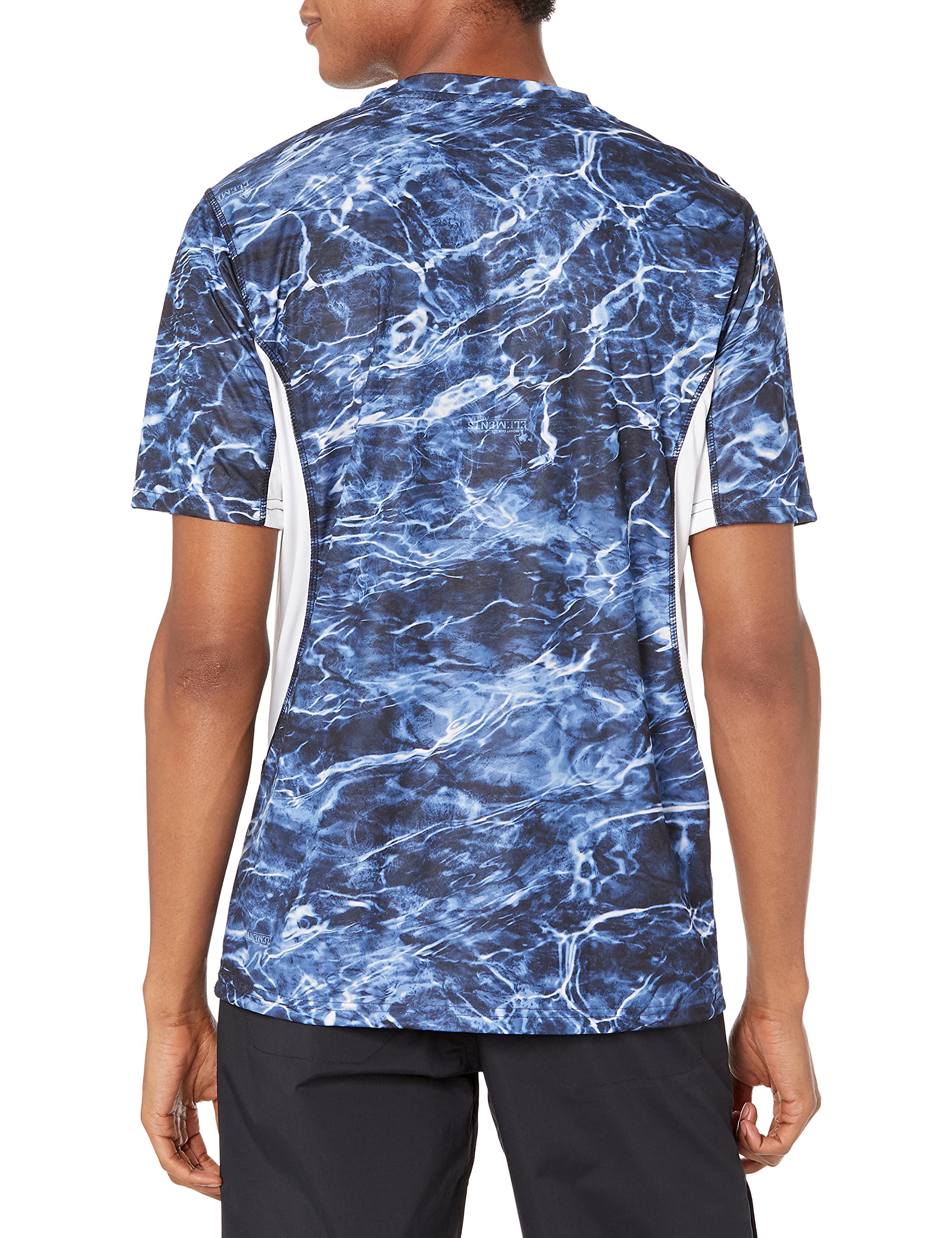 Staghorn Mens Mossy Oak Fishing Short Sleeve Camo Shirt, Aqua Bluefin, Small