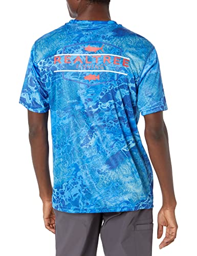 Staghorn Realtree Fishing Ss Graphic Camo Tee, Dark Blue, M