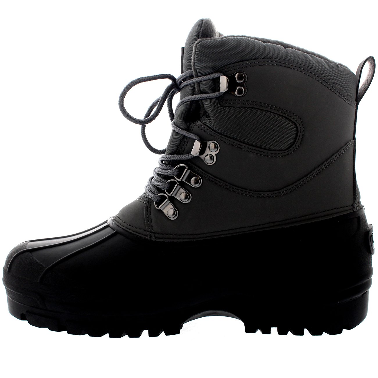 POLAR Mens Snow Waterproof Duck Hiking Bean Hiker Walking Short Ankle Boots - Gray - US13/EU46 - YC0441