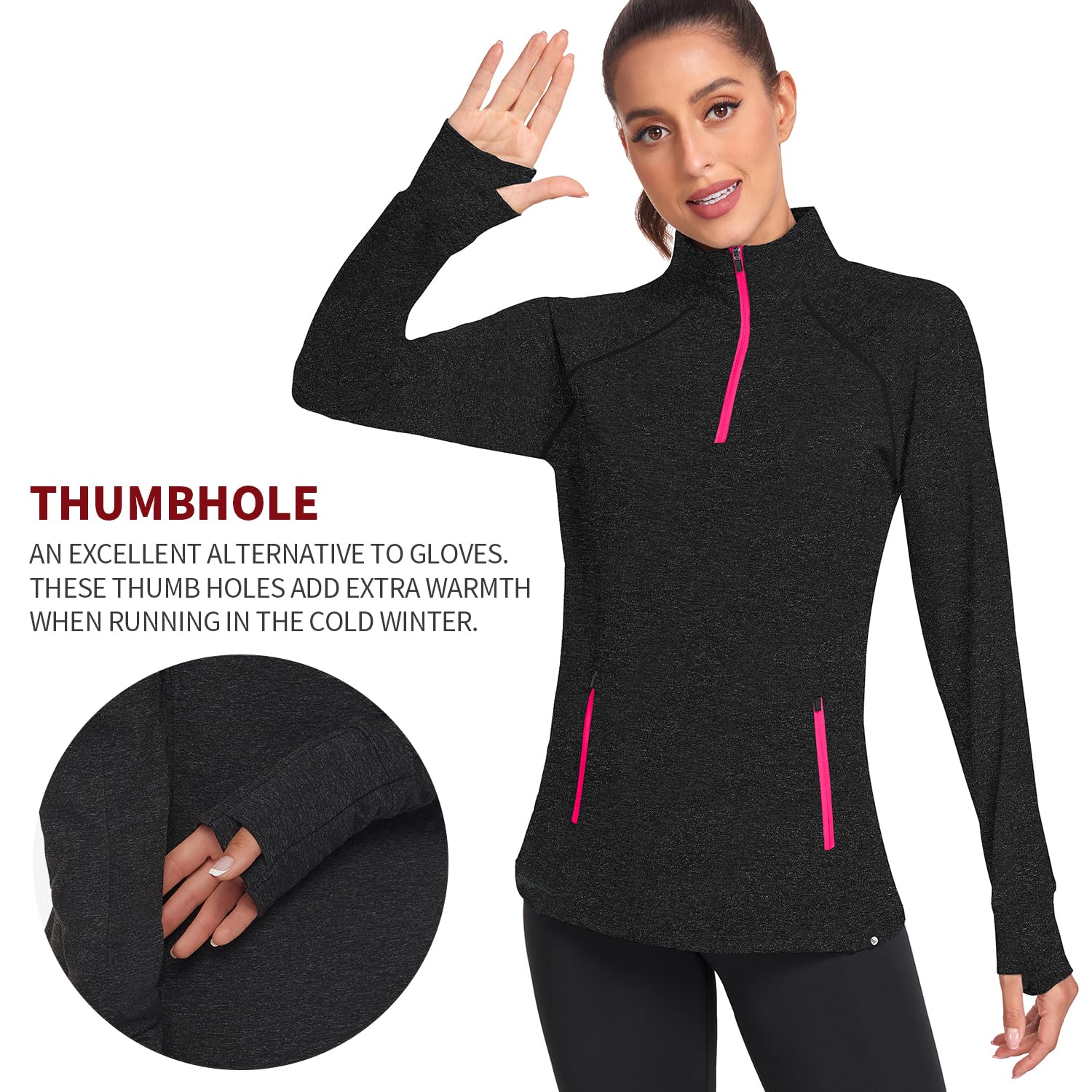 Women's Long Sleeve Hoodie Shirts Quick Dry Lightweight Hiking Outdoor Shirt Athletic Workout Tops(Blue, Medium)