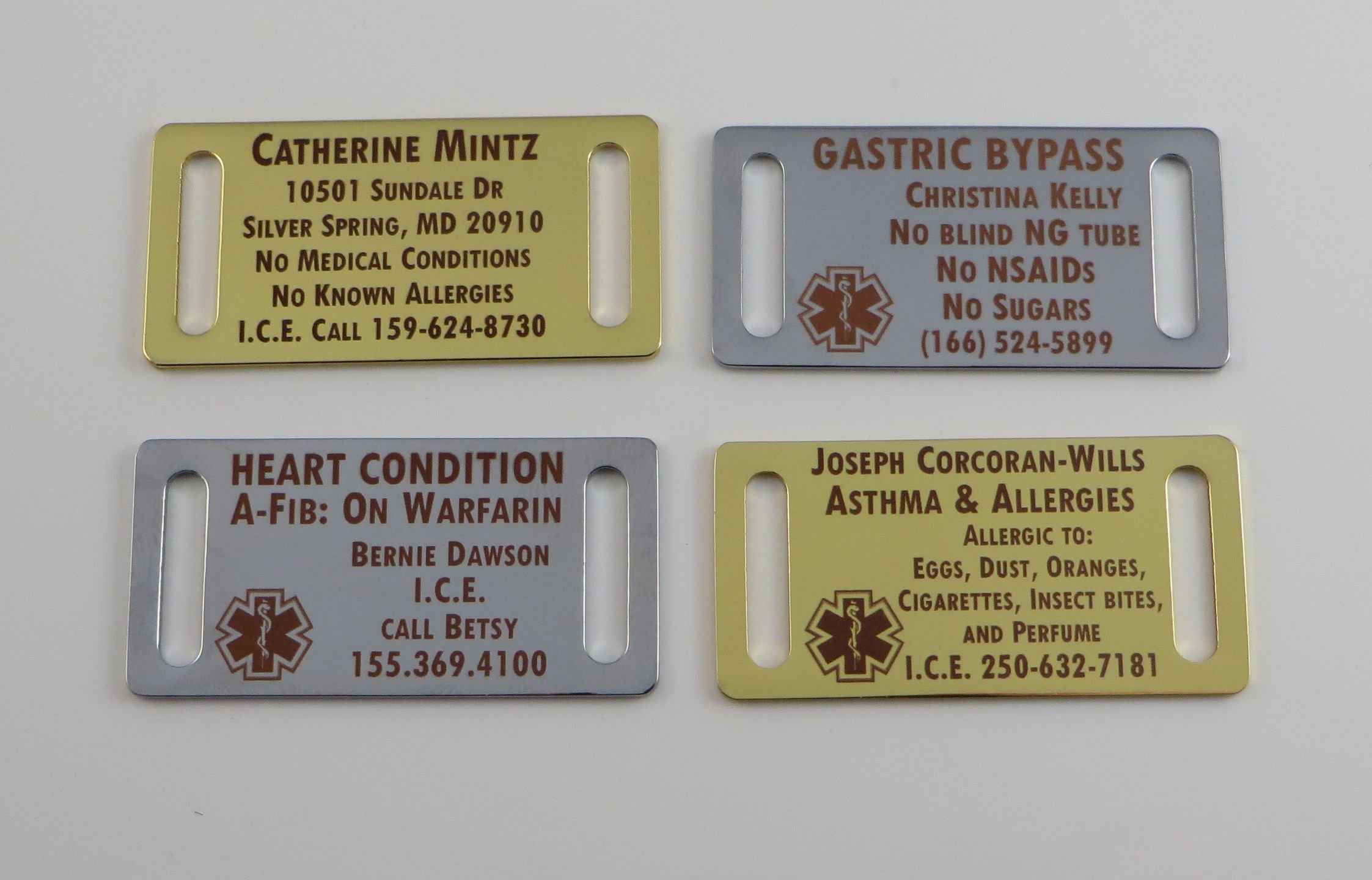 Premium Alzheimers Dementia/Identification Bracelet - Free Dark Laser Engraving Custom Personalization