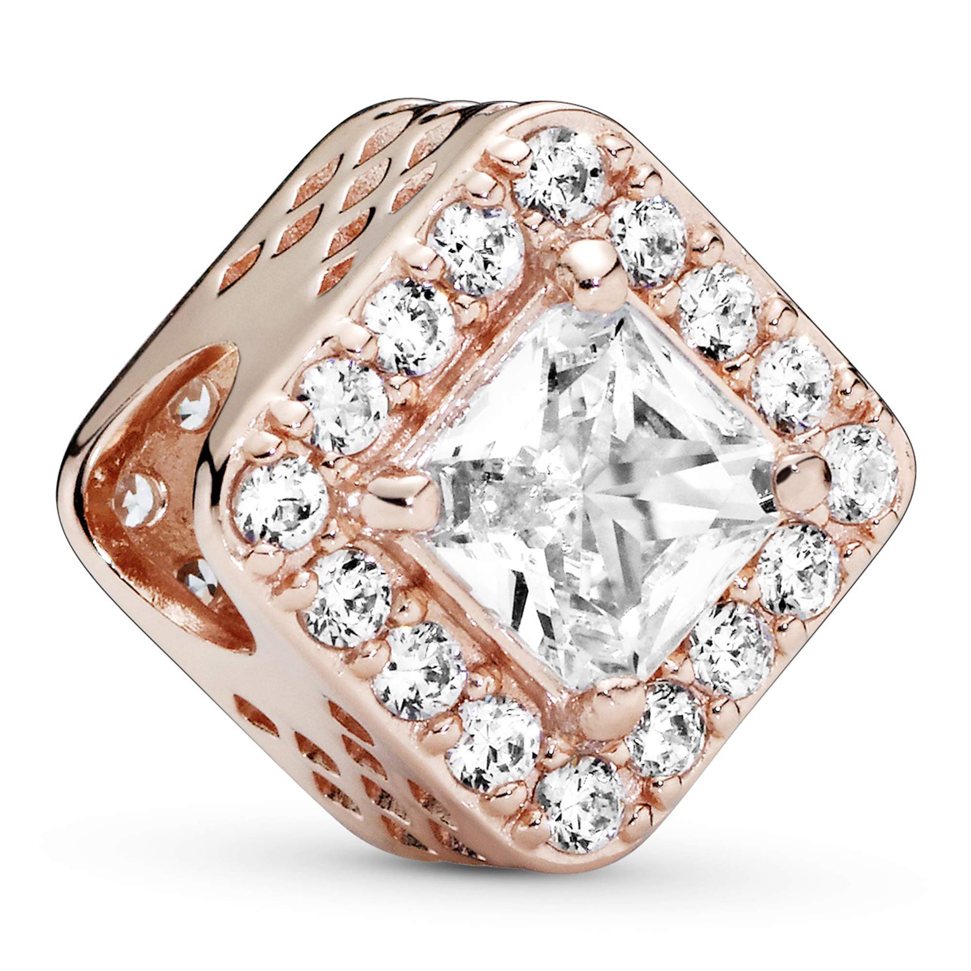 Pandora Geometric Radiance Charm Bracelet Charm Timeless Bracelets - Stunning Women's Jewelry - Gift for Women in Your Life - Made Rose & Cubic Zirconia