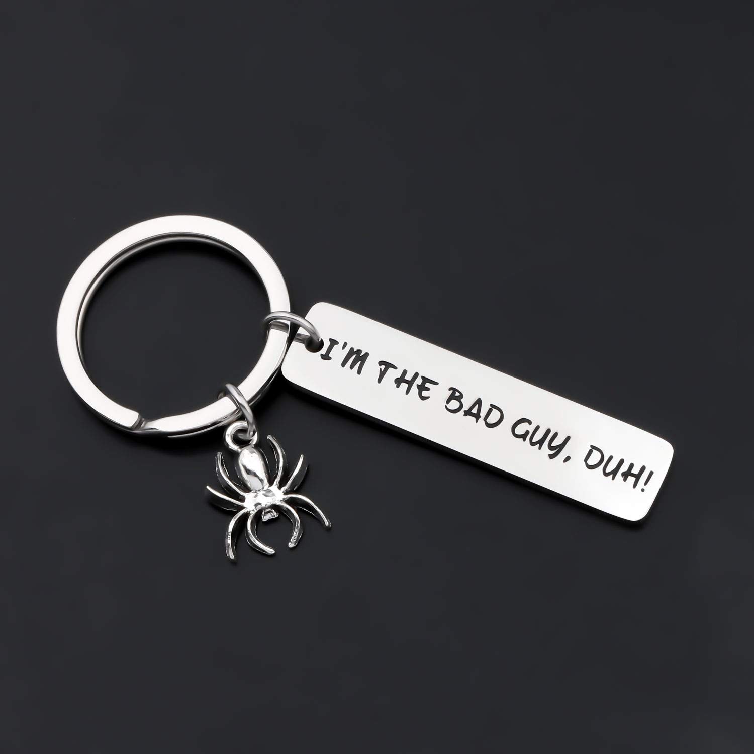 Song Lyrics Keychain I’m The Bad Guy Duh Rap Singer Fans Gift (i am the bad guy)