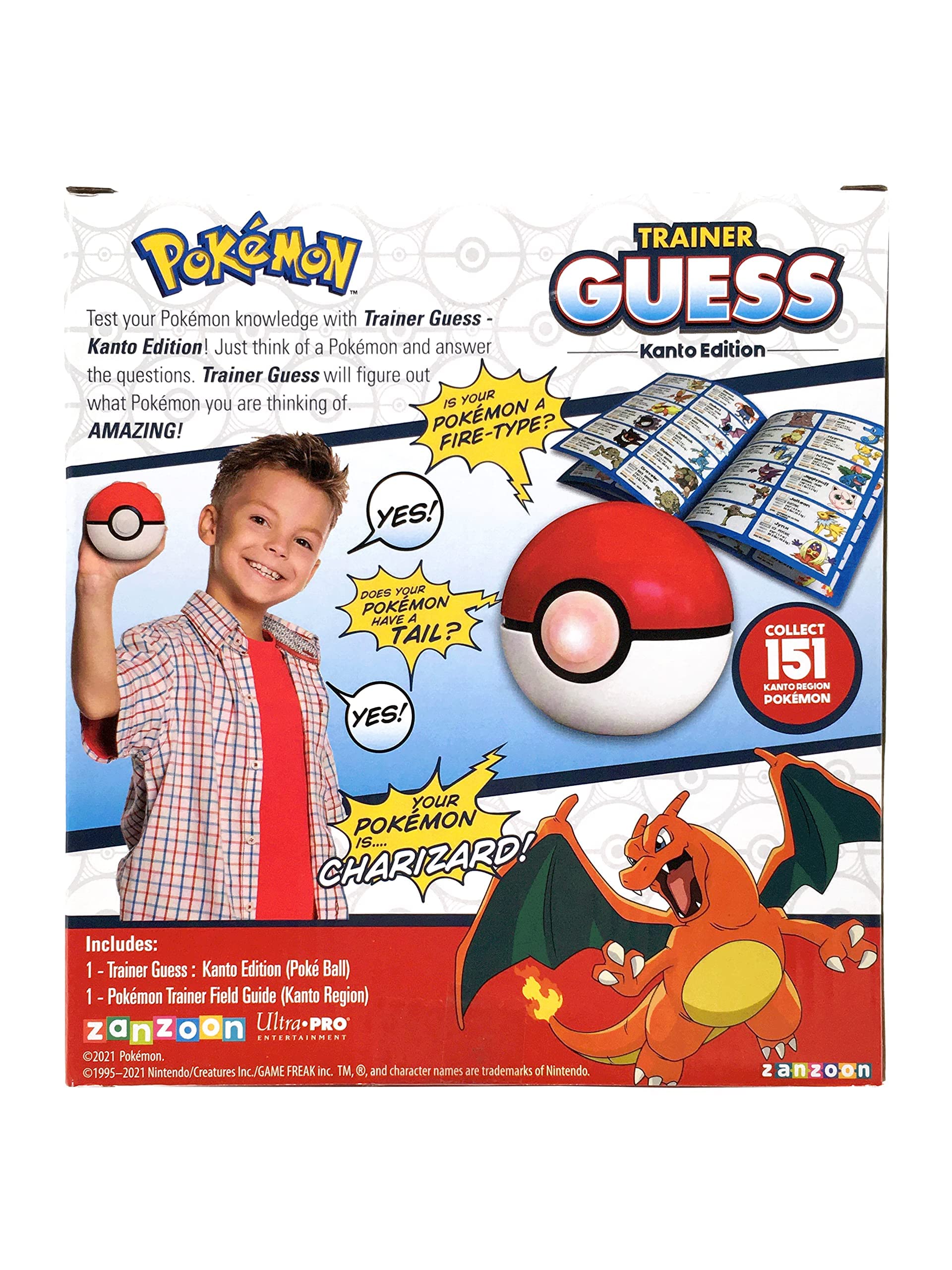 Pokemon Trainer Guess - Kanto Edition Toy, I Will Guess It! Electronic Voice Recognition Guessing Brain Game Pokemon Go Digital Travel Board/ Toys