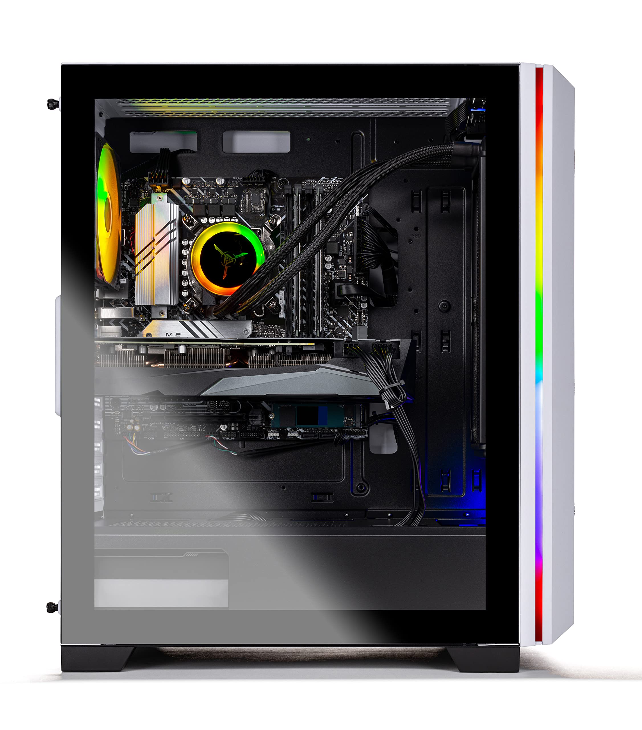 Skytech Gaming Chronos Gaming PC Desktop β Intel Core i7 12700F 2.1 GHz, NVIDIA RTX 4070, 1TB NVME SSD, 16GB DDR4 RAM 3200, 750W Gold PSU, 240mm AIO, 11AC Wi-Fi, Windows 11 Home 64-bit,White