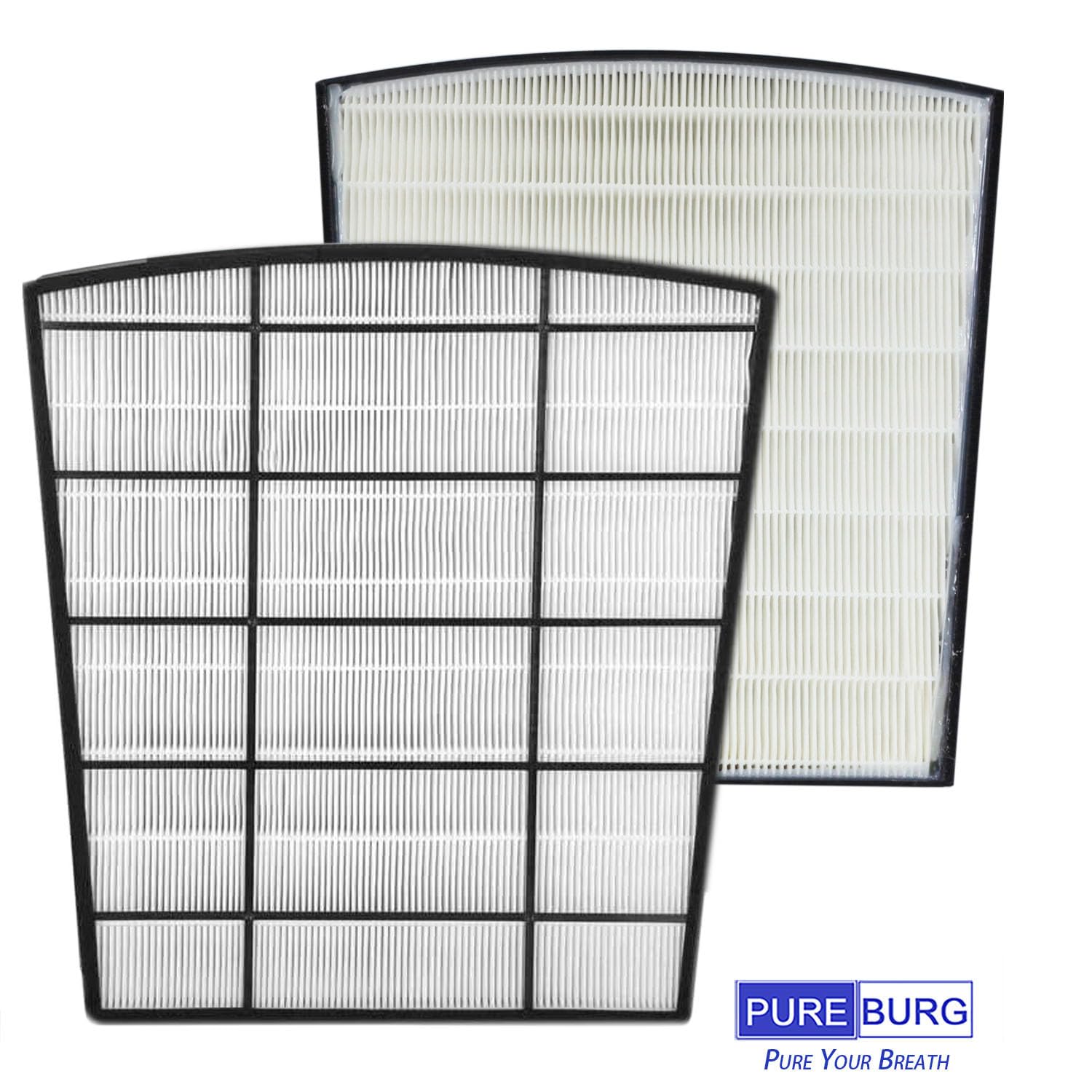 PUREBURG HP800 True HEPA Replacement Filter Set Compatible with Hunter HP800 Air Purifier, Replace Part H-HF800-VP H-PF800,H13 Activated Carbon Pre-Filter
