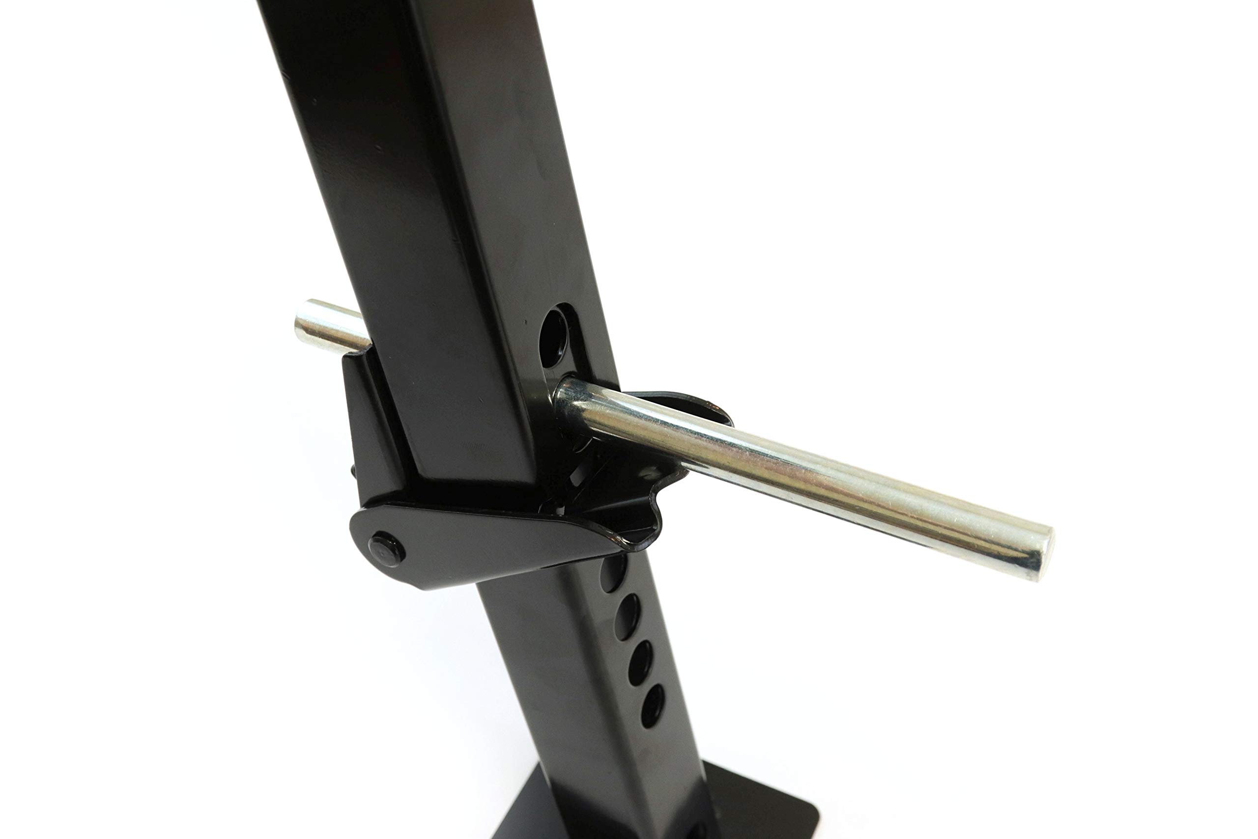 Red Hound Auto 2 Telescoping Folding Trailer Stabilizer Jacks Swing Down 1000 Lbs Support Capacity Each for RV Trailer Camper Includes Handle and Mounting Screws