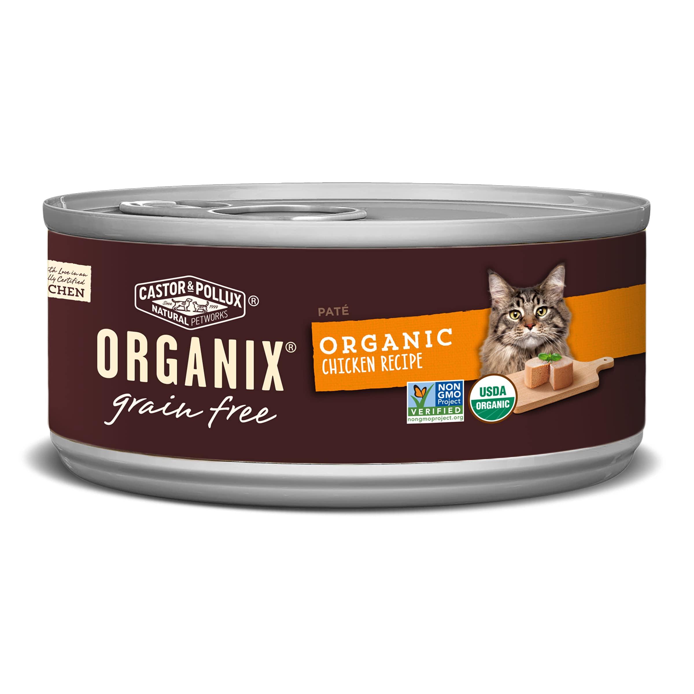 ORGANIX Grain Free Organic Chicken Recipe Wet Cat Food