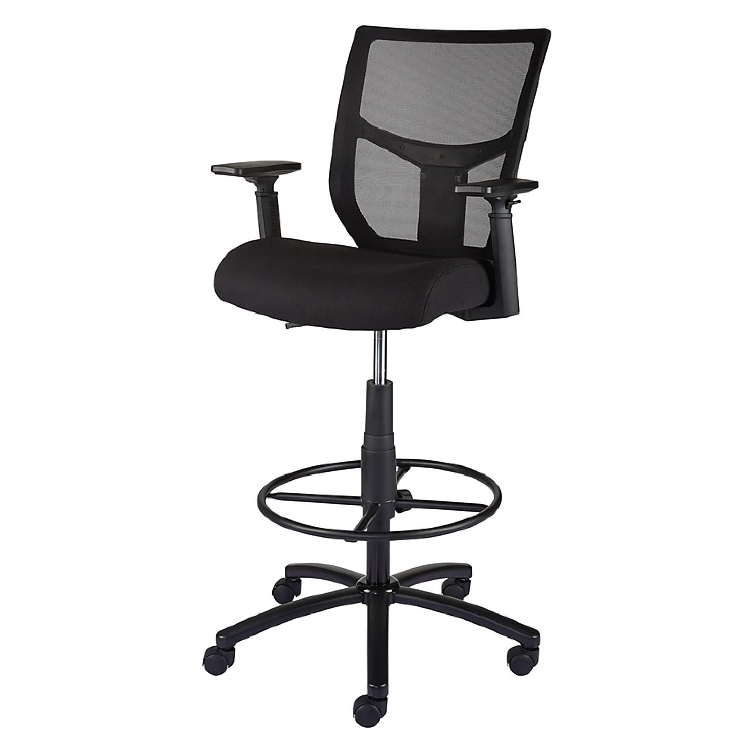 STAPLES 2262751 Cabal Mesh and Fabric Stool Black