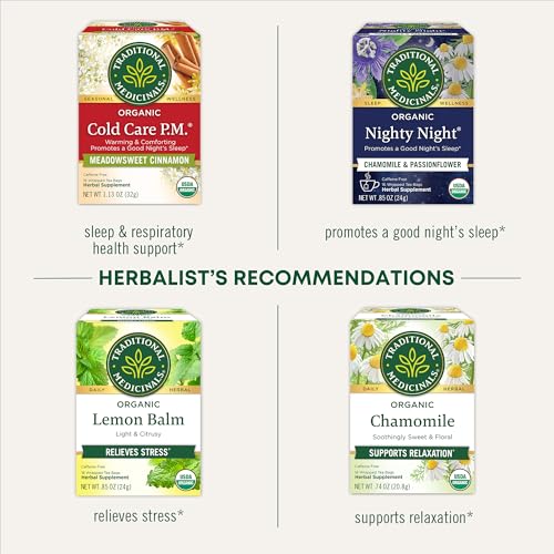 Traditional Medicinals Tea, Organic Nighty Night, Relax & Get a Good Night's Sleep, 96 Tea Bags (6 Pack)