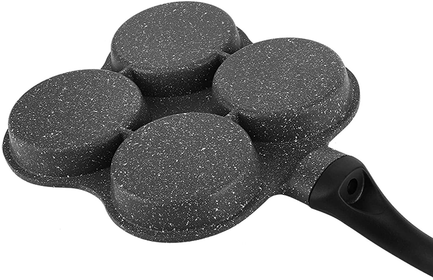 Ymiko 4-Cup Aluminum Egg Frying Pan, Non-Stick, Electric Stovetop Compatible, 18/8 Stainless Steel