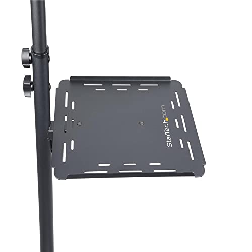 StarTech.com Mobile Projector and Laptop Stand/Cart - Heavy Duty Portable Projector Stand (2 Shelves, hold 22lb/10kg each) - Height Adjustable Rolling Presentation Cart w/Lockable Wheels (ADJPROJCART)