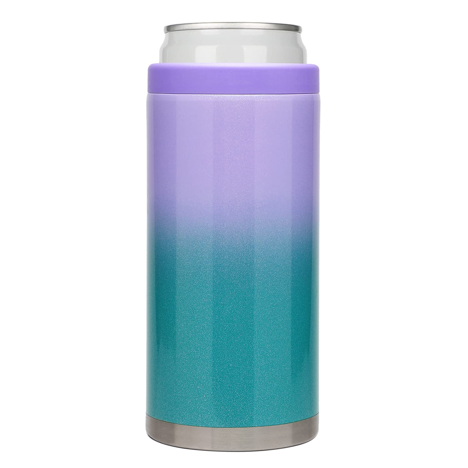 Skinny Can Cooler for 12 oz Slim Beer & Hard Seltzer | Stainless Steel Double-walled Vacuum Insulated Drink Holder
