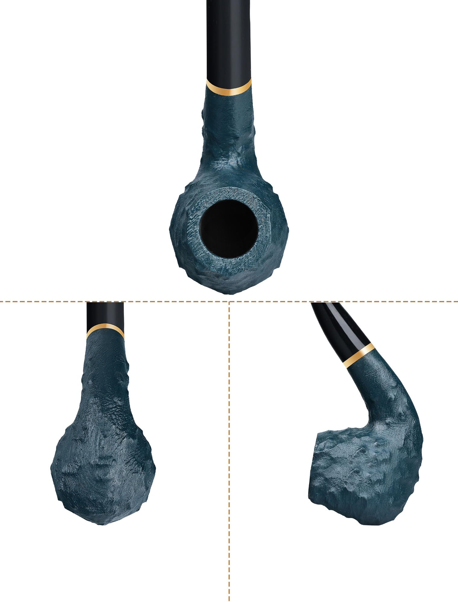 Obetis Tobacco Pipe, Grainy Design Pipe for Tobacco with Guide Book, Perfect Tobacco Pipes & Accessories Beginner Pipe Kit Support Wide Tobacco Combinations