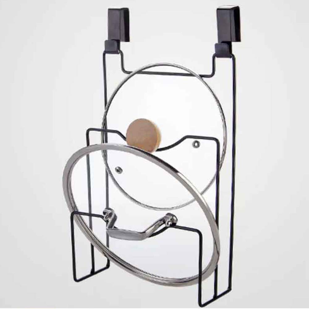 Steel Cutting Board Holders Under Cabinet Pot Cover Lid Hanger Rack Kitchen Wiping Cloth Hanger Hook Cabinet Door Pan Spoon Hanging Holder Bathroom Towel Hook Kitchen Shelf Storage Rack Organizer