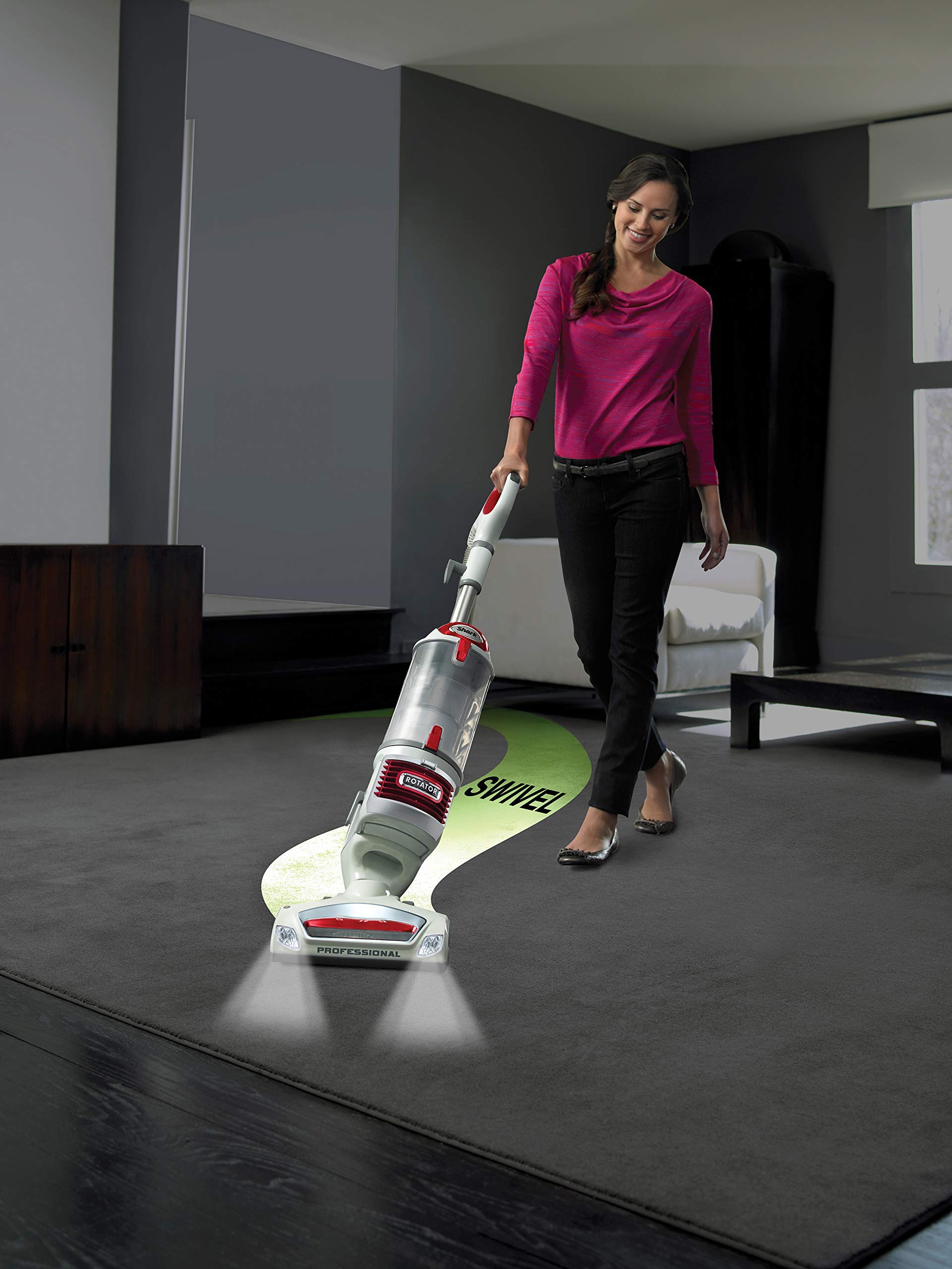 Shark Rotator Professional Lift-Away Bagless Upright Vacuum, Red, NV501 (Renewed)
