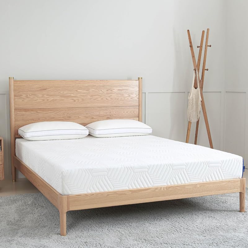 PONNYC 12 Inch King Size Mattress Gel Memory Foam Mattress Double Mattress,Pressure-Relieving and Cooling Bed,Medium-Plush Mattress & Low Motion Transfer,Certipur-US Certified,King