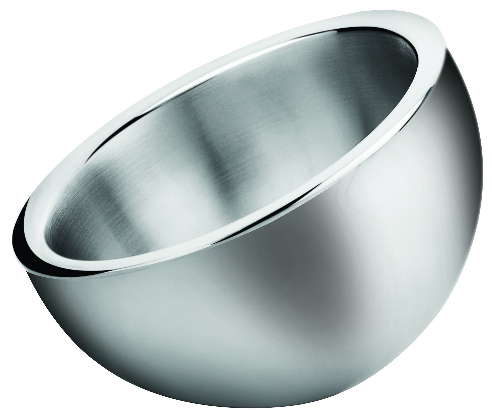 Winco DWAB-L 2-1/4 quart Angled Double Wall Insulated Stainless Steel Display Bowl