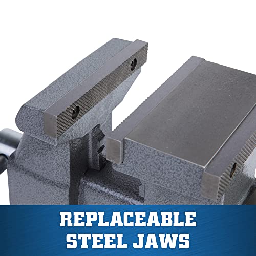Wilton 5-1/2" Reversible Bench Vise, 6-3/4" & 10-3/4" Jaw Opening, 360° Swivel Base (4550R)