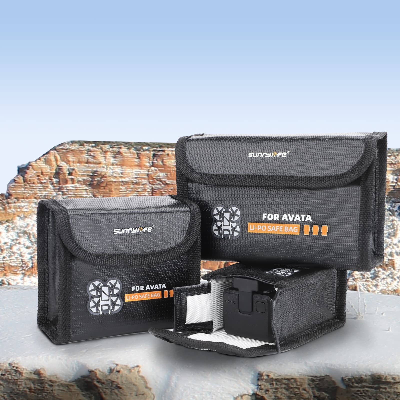 Wowvip Lipo Battery Bag for DJI AVATA Batteries Protection Storage Case Fireproof Explosion-Proof Pouch