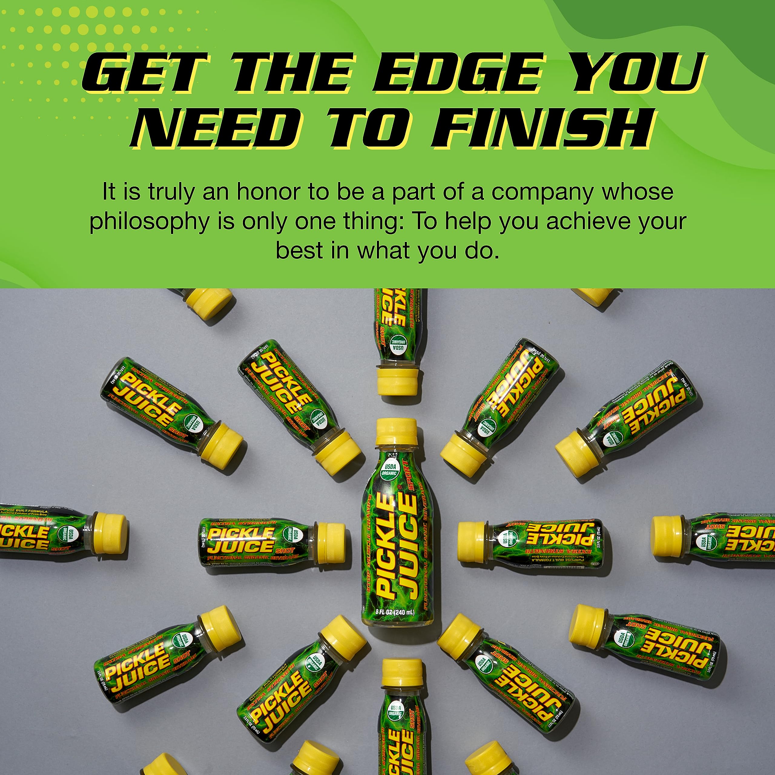 Pickle Juice Sports Drink - Relieves Cramps Immediately - Electrolyte Pickle Juice for Day & Night Time Cramp Relief - Pickle Juice for Leg Cramps - No Artificial Ingredients - 8 oz, 12 Pack