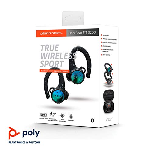 Plantronics BackBeat FIT 3200 Bluetooth Earbuds, True Wireless Sport, Black