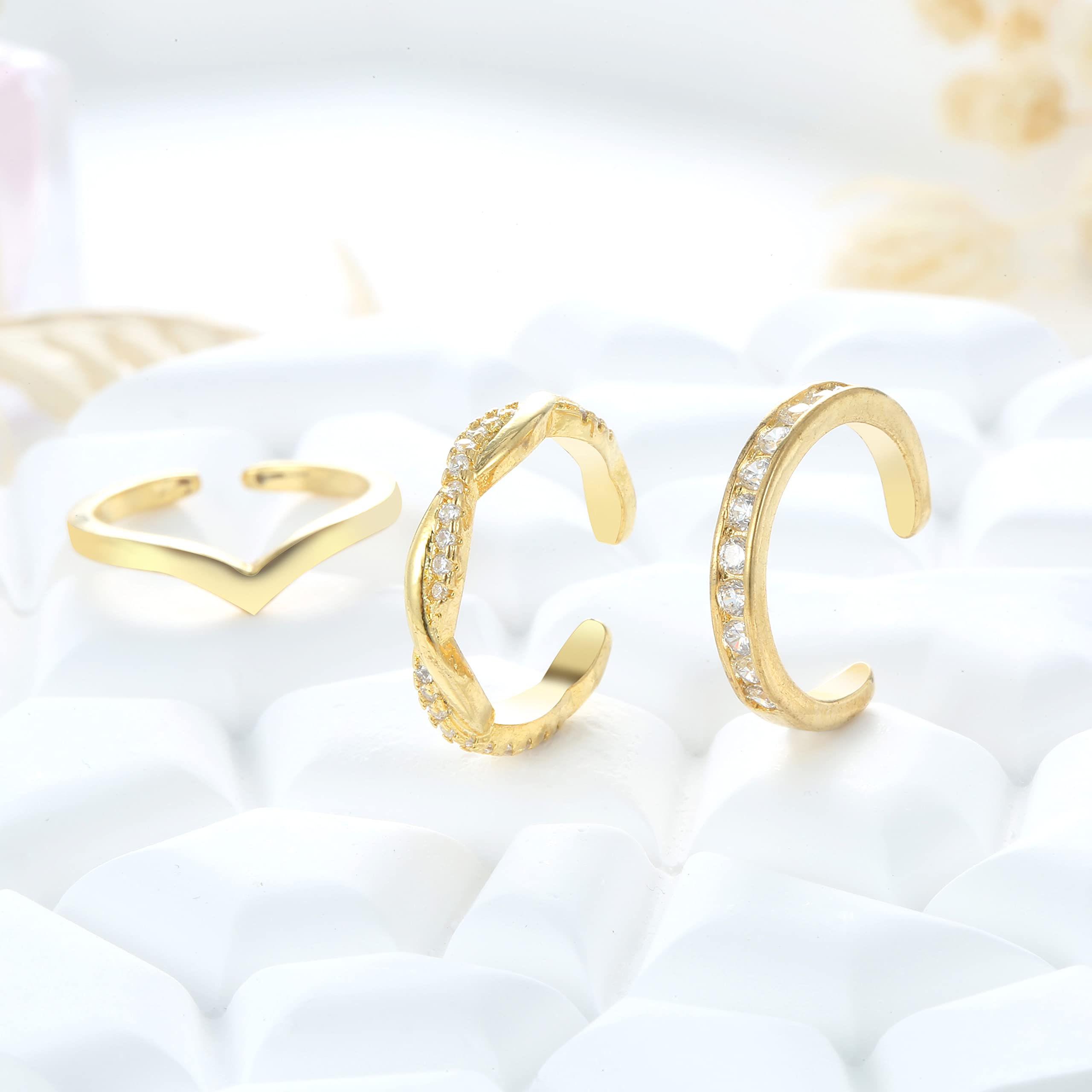 Zankulas 12PCS Adjustable Toe Rings for Women Heart Leaf Arrow Open Toe Ring Set Knuckle Midi Tail Ring Women Summer Beach Foot Jewelry Set Silver