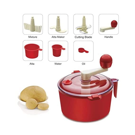 Plastic Atta Dough Maker with Beater, Chop & Churn 3 in 1 for Kitchen dough mixer dough kneader atta kneader dough machine