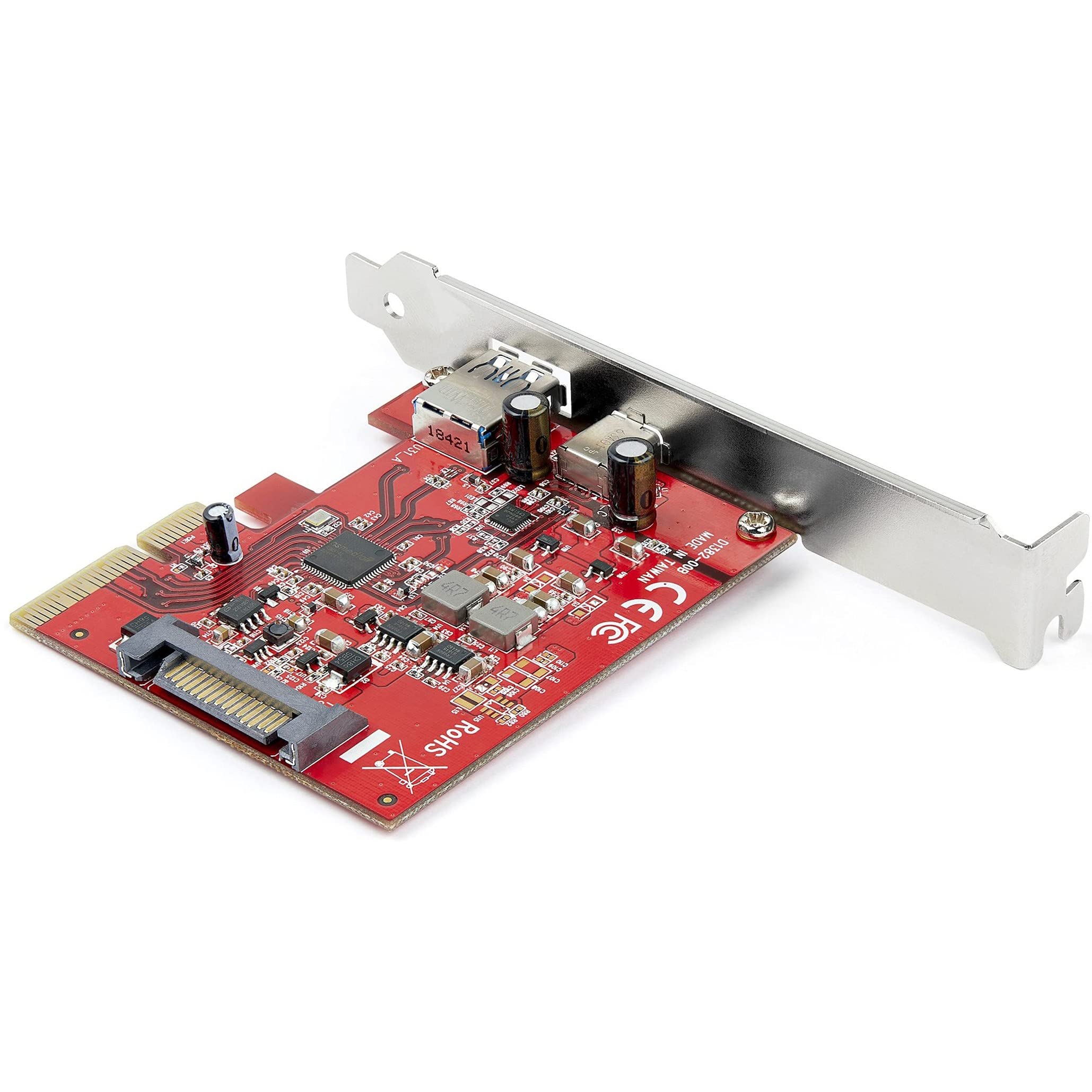 StarTech.com 2-Port 10Gbps USB-A & USB-C PCIe Card - USB 3.1 Gen 2 PCI Express Type C/A Host Controller Card Adapter - USB 3.2 Gen 2x1 PCIe Expansion Add-On Card - Windows, macOS, Linux (PEXUSB311AC3)