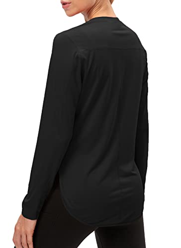 Women's Compression Shirts Long Sleeve UPF 50+ Workout Shirt Athletic Cool Dry Gym Running T Shirt Tops Black