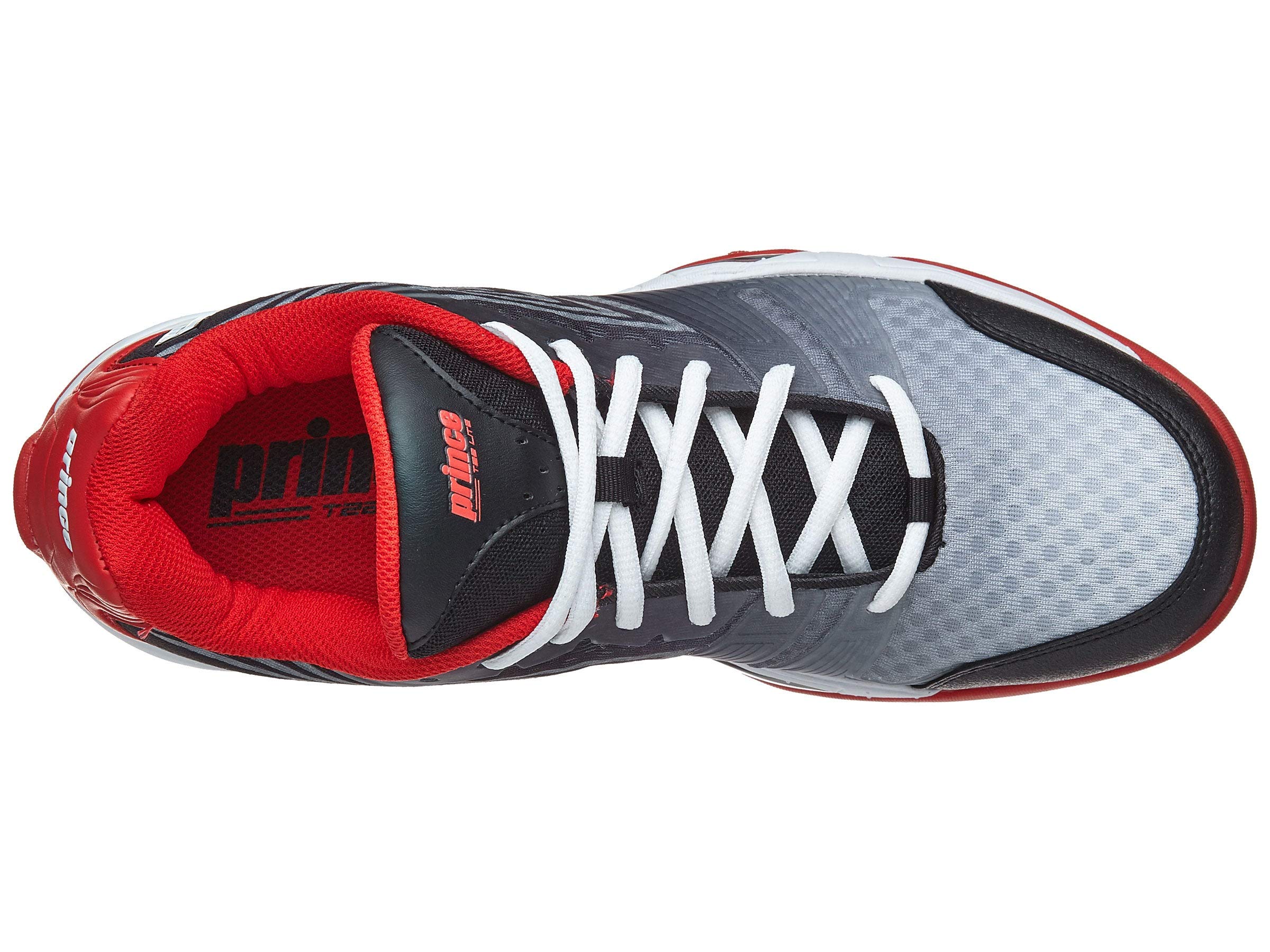 Prince T22 Lite Bk/Wh/Rd Men's Shoe 11.5 Black/White/Red